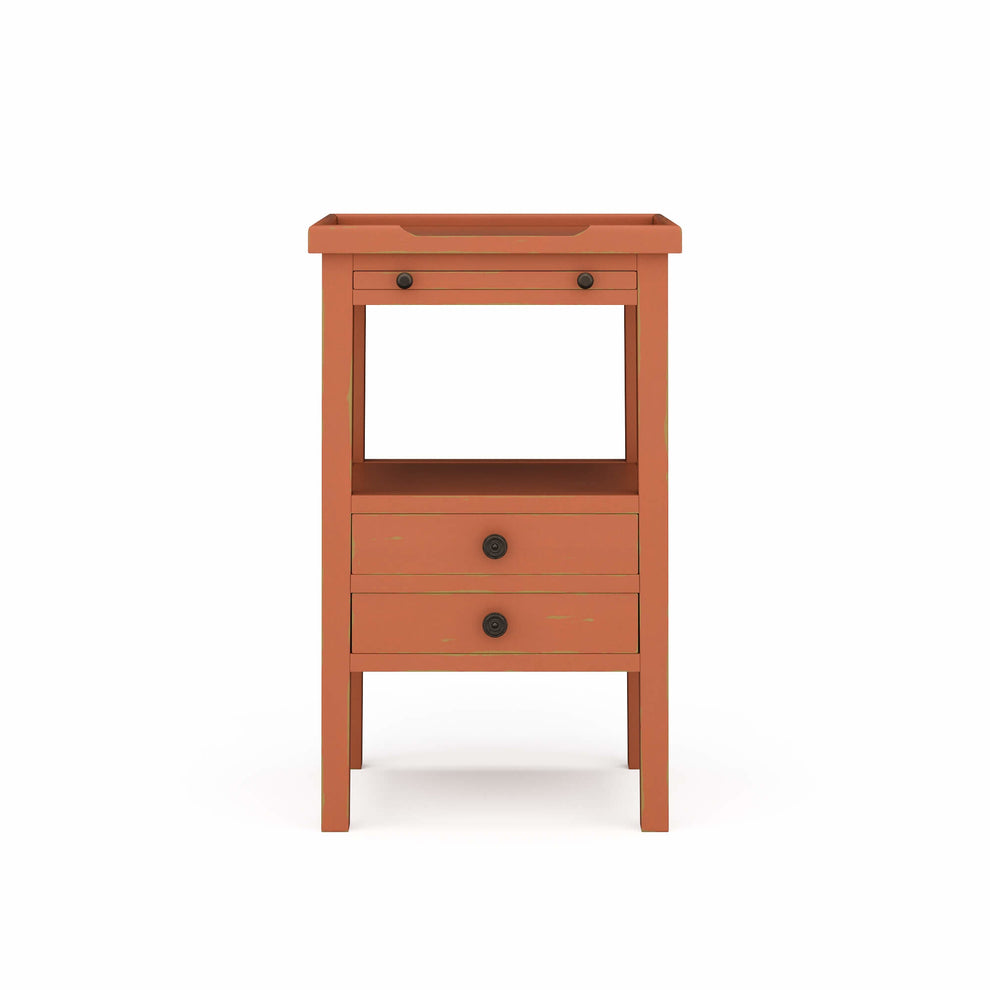 Bramble Eton 2 Drawer Side Table, Coral – Artifactory